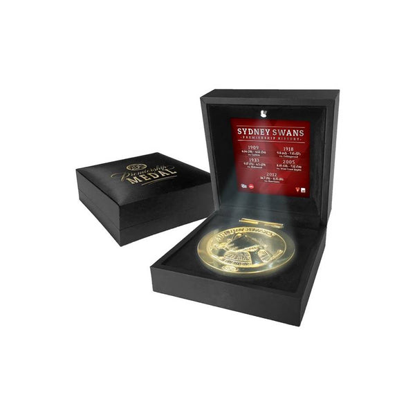 SYDNEY SWANS PREMIERS MEDAL DISPLAY – memorabiliawarehouse