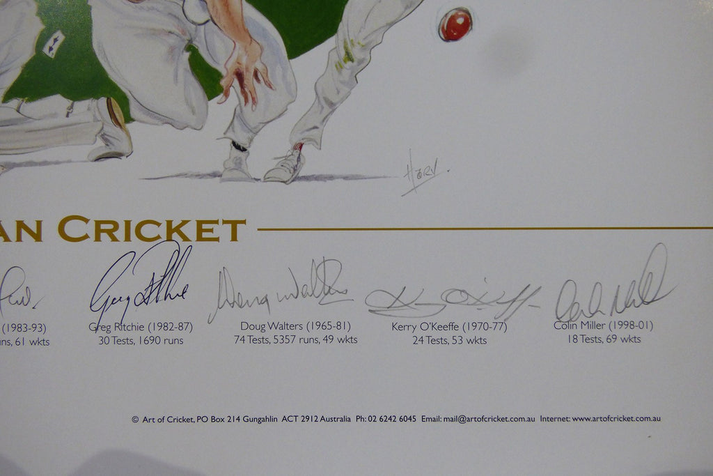 CRICKET-Characters Of Australian Cricket Poster - Signed by 11 Iconic ...